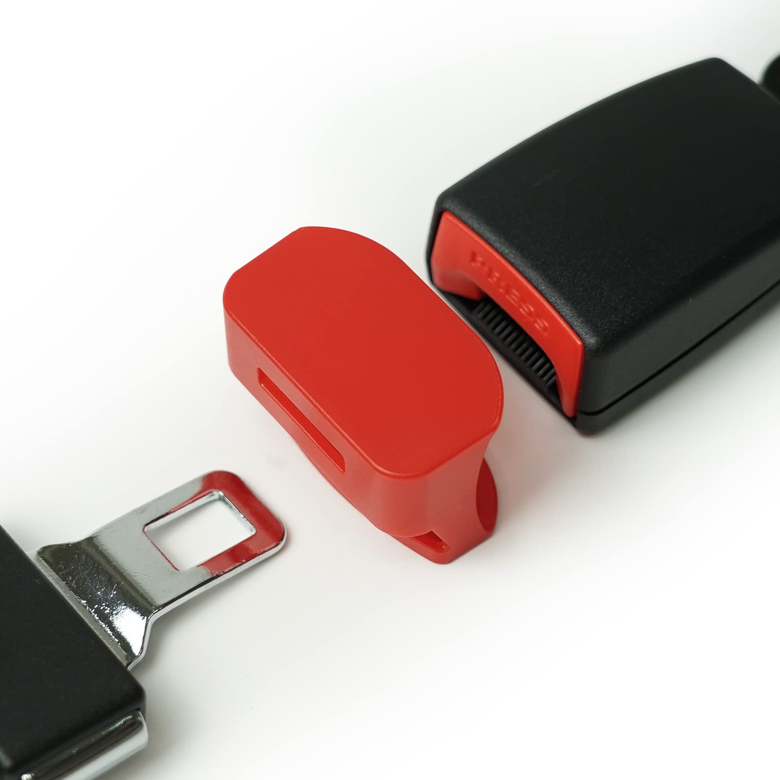 Rezlli Buckle Guard-Preventing Children Unbuckling Themselves While Driving (2 Seat Pack) (Red)