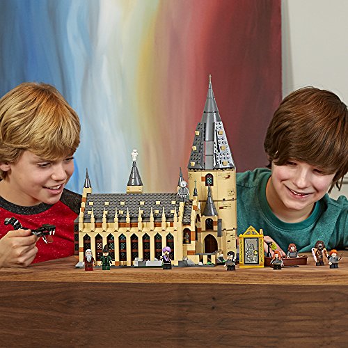 LEGO Harry Potter Hogwarts Great Hall 75954 Building Kit and Magic Castle Toy, Fantasy Creatures, Hermione Granger, Draco Malfoy and Hagrid (878 Pieces)