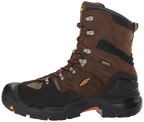 KEEN Utility mens Coburg 8" Steel Toe Waterproof Work Boots, Cascade Brown/Brindle, 15 Wide US