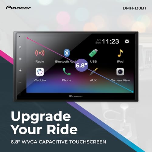 PIONEER 6.8β DMH-130BT Digital Media Receiver - Touchscreen, Bluetooth, Amazon Alexa, Rear Camera Capable