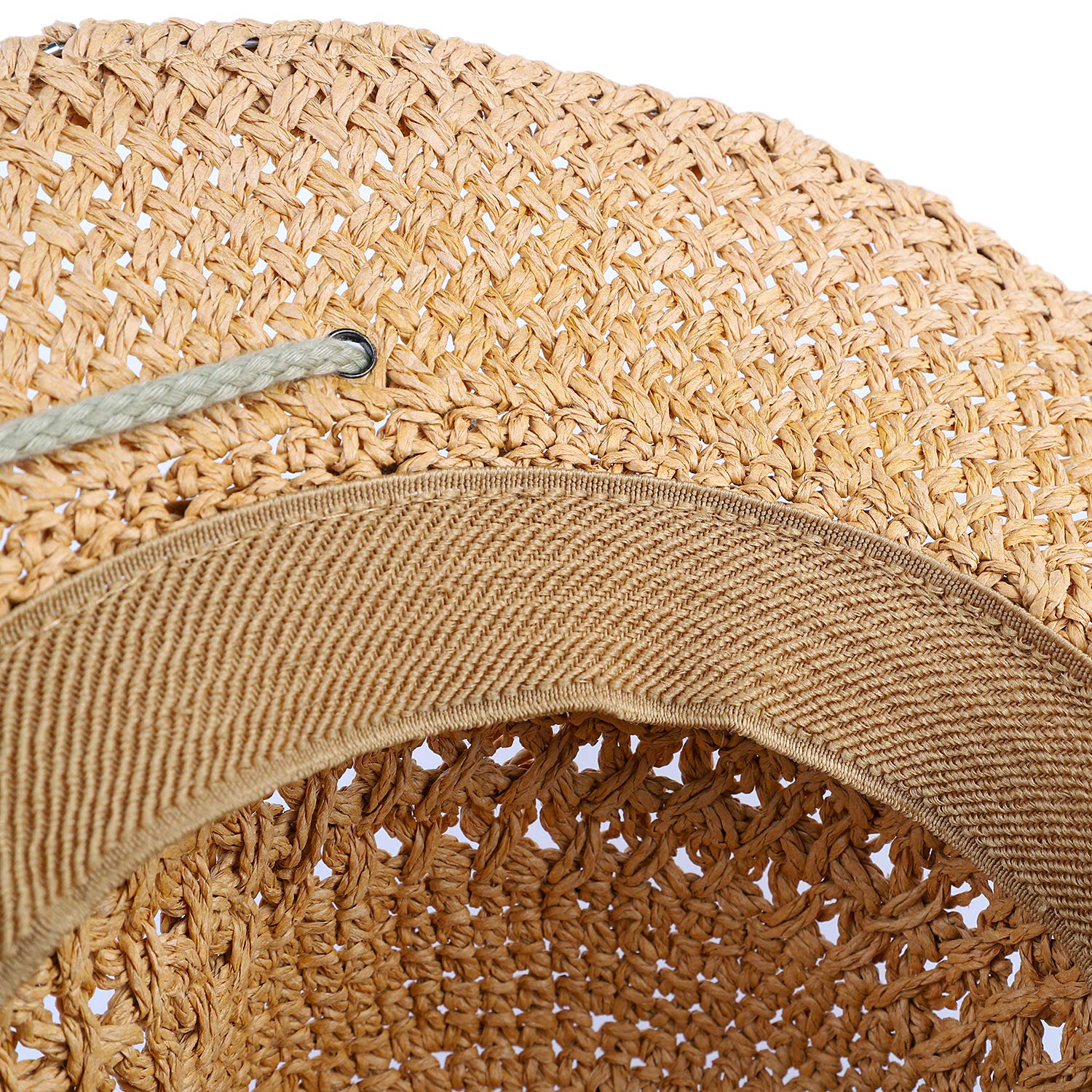 Straw Cowboy Sun Hat for Women/Kid Shapeable Western Style Country UPF 50+ Cap