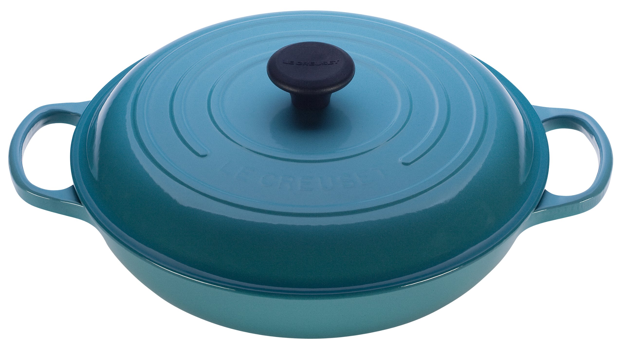 Le Creuset Enameled Cast Iron Signature Braiser, 3.5 qt., Caribbean