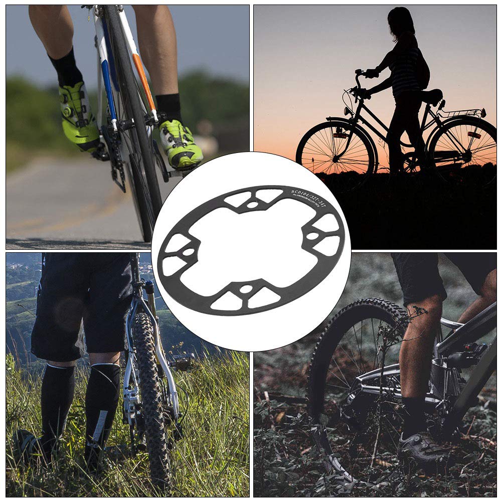Keenso Bicycle Chain Guard Cover, Bike Chainwheel Crankset Protection Cover Chain Ring Guard for Mountain Road Bicycle