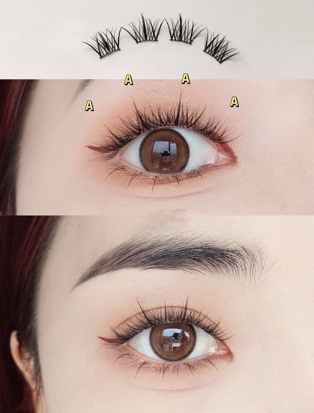Ninetynine Dreams 100PCs Easy-Three-Steps Individual Lash Clusters Soft & Lightweight Volume Reusable Eyelash Extensions (11-13mm)