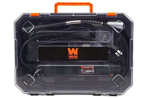 WEN 23103 1-Amp Variable Speed Rotary Tool with 100+ Accessories, Carrying Case and Flex Shaft
