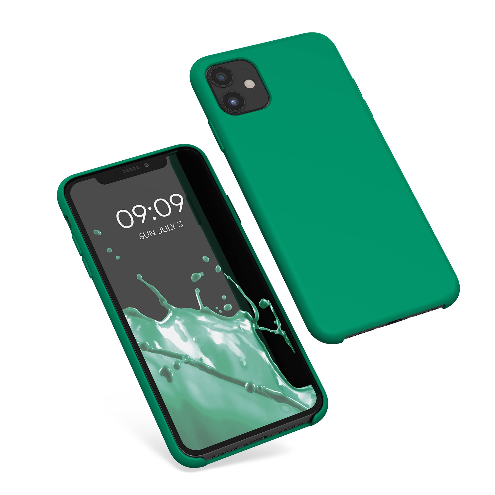 kwmobile Case Compatible with Apple iPhone 11 Case - TPU Silicone Phone Cover with Soft Finish - Emerald Green