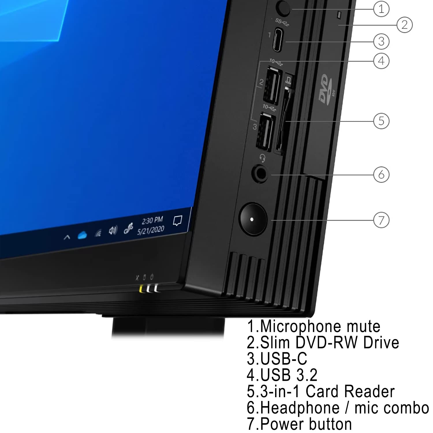Lenovo ThinkCentre M70a 21.5" FHD AIO Business All-in-One Desktop Computer, Intel Hexa-Core i5-10400 (Beat i7-8700), 32GB DDR4 RAM, 2TB PCIe SSD, DVDRW, WiFi, BT 5.0, Windows 10 Pro