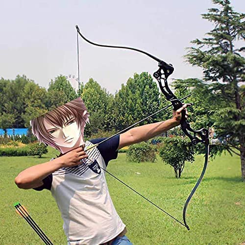 Monleap 64' Recurve Bow and Arrows Set for Adults Archery Takedown Bow Survival Bow Hunting Longbow Metal Riser Right Hand for Target Shooting Practice(40lb), Black
