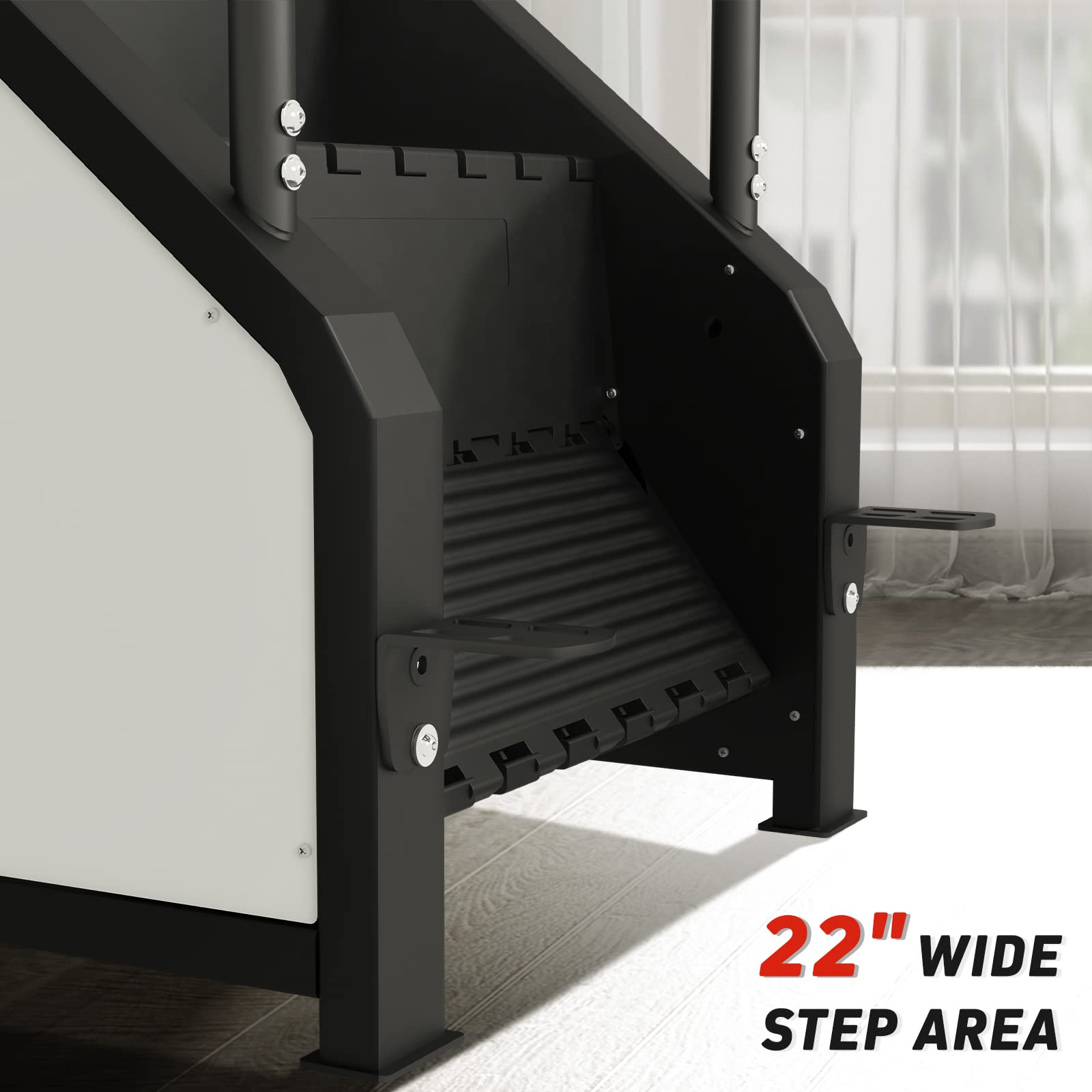 Stairmaster, GMWD Stair Stepper with LED Screen, Stepmill Exercise Machine with 12 Workout Programs, 441LBS, 24-164 Steps/Minute, White