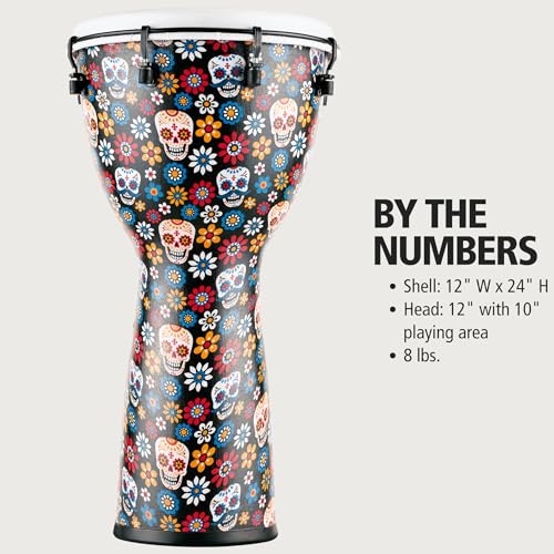 Meinl Percussion Djembe Hand Drum Circle Instrument with Synthetic Shell and Head, Alpine Series β NOT Made in China β Easy Tuning, 2-Year Warranty (ADJ12-SI)