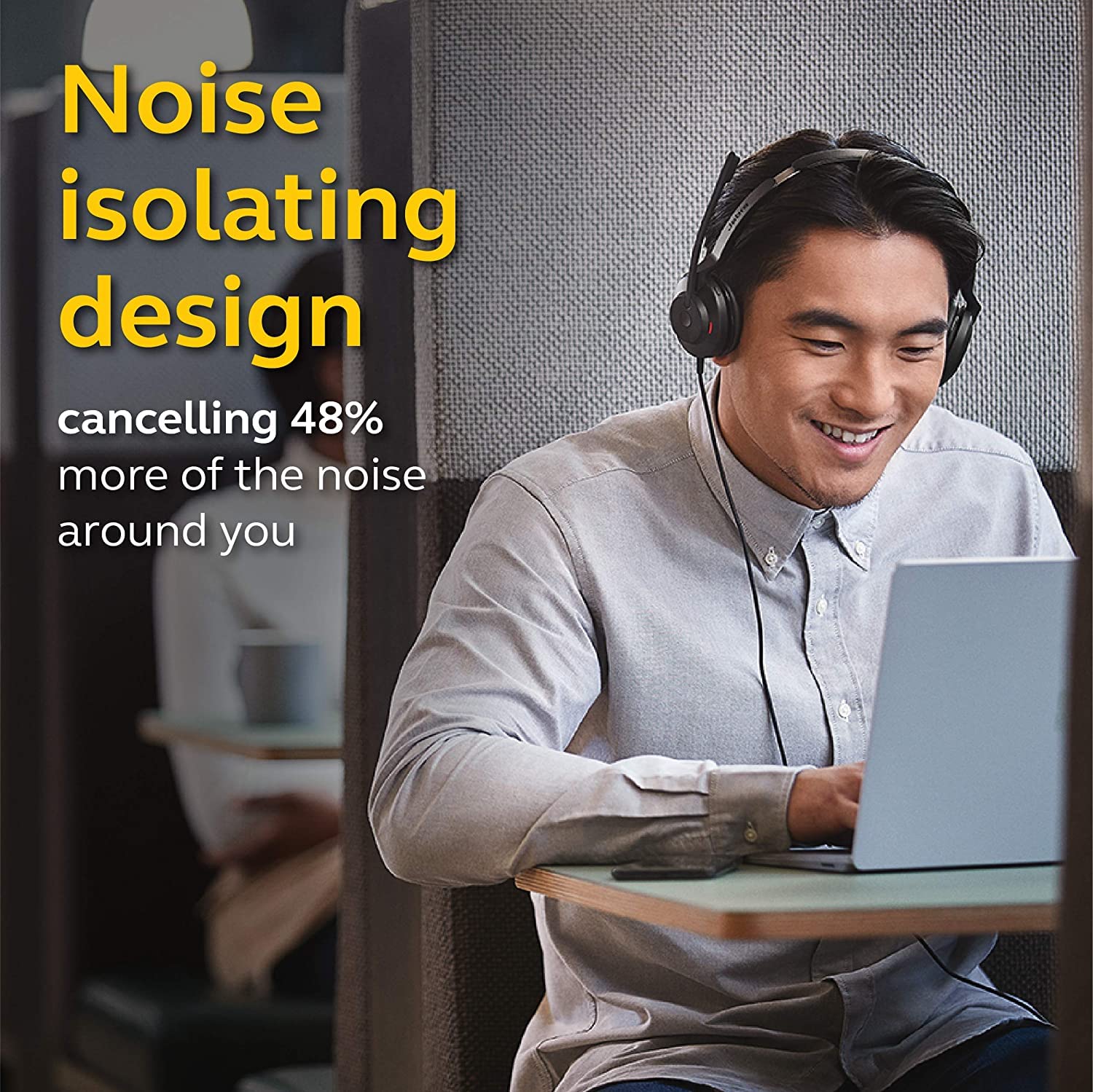 Jabra Evolve2 30 MS Wired Headset, USB-A, Stereo, Black β Lightweight, Portable Telephone Headset with 2 Built-in Microphones β Work Headset with Superior Audio and Reliable Comfort