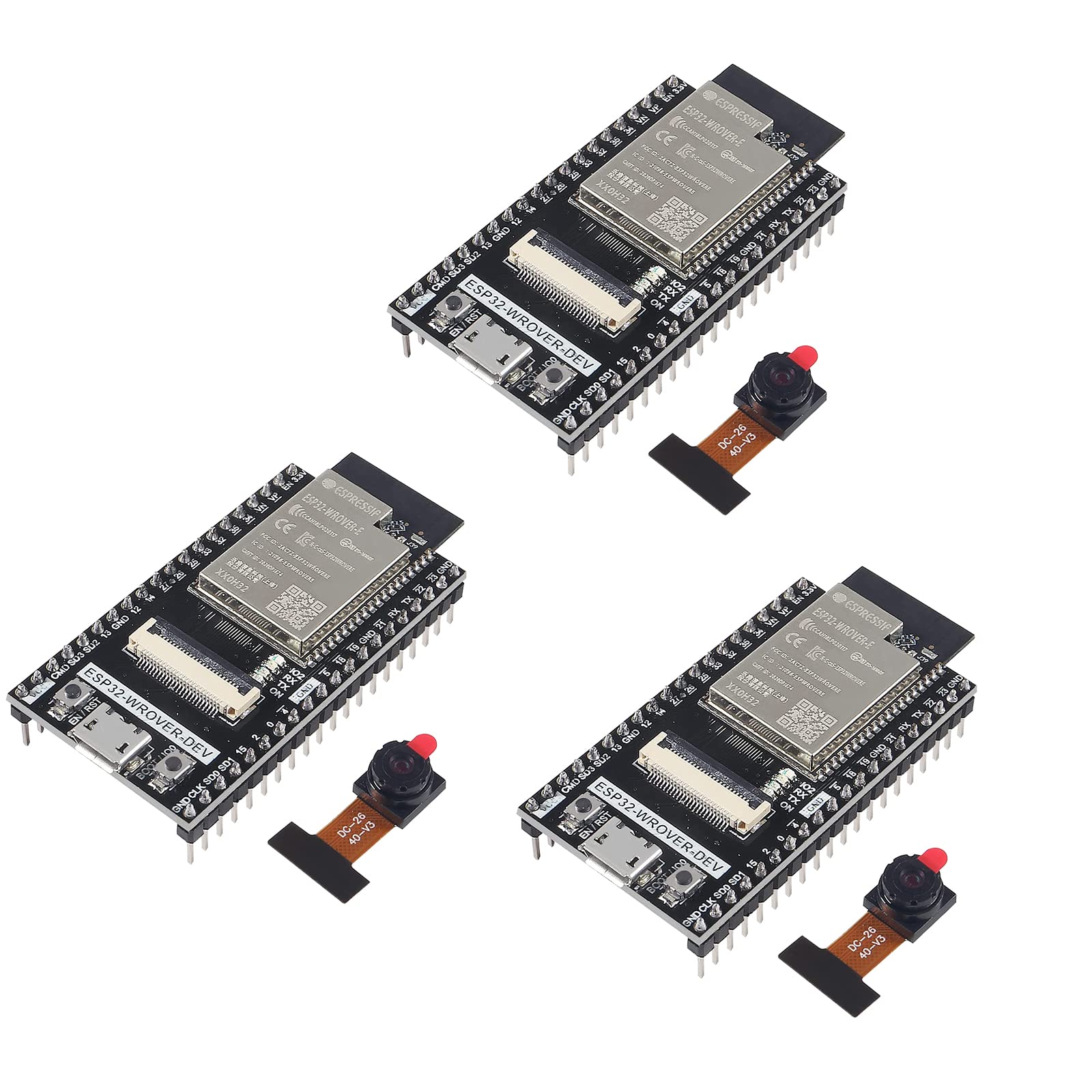 MELIFE 2 Pack ESP32-CAM WiFi + Bluetooth Module WiFi for ESP32 CAM Development Board with Camera Module OV2640 2MP, Support Image WiFi and TF Card