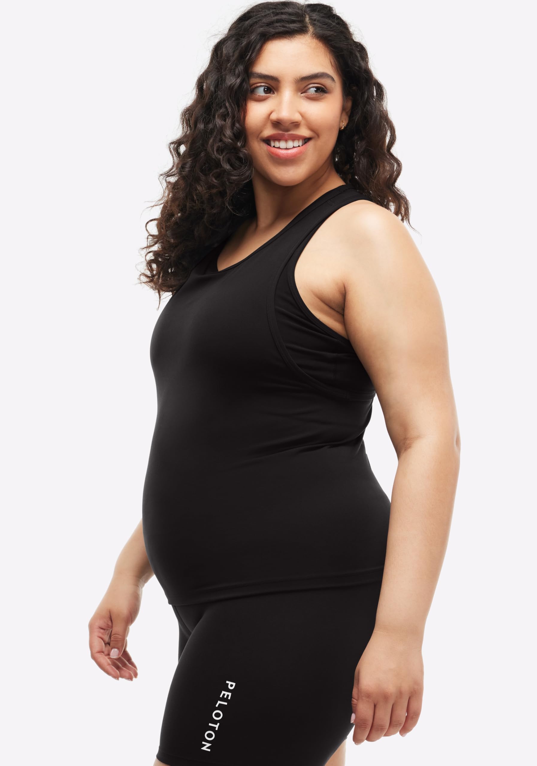 Peloton Women Standard Cadent Racer Tank, Black, Medium