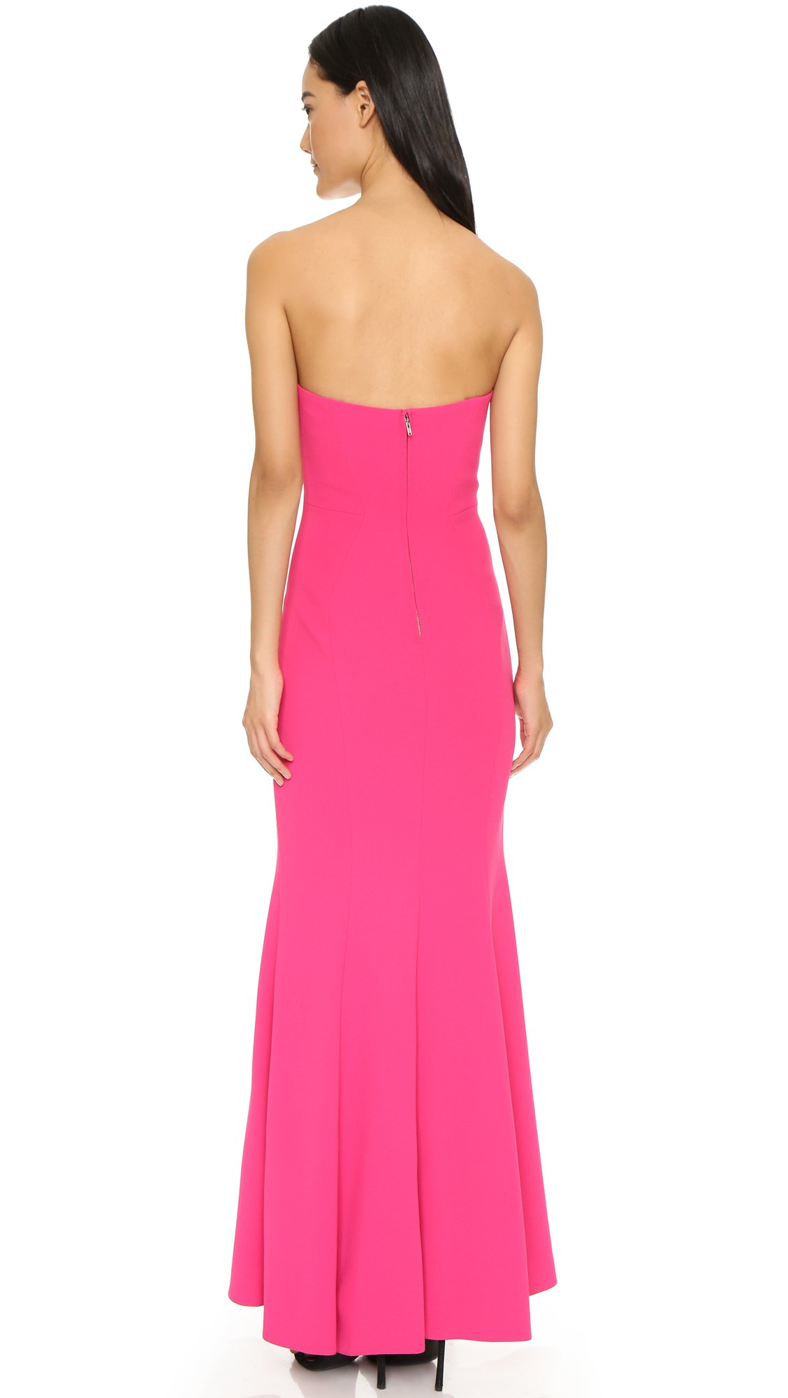 Jill Jill Stuart Women's Fitted Strapless Column Gown, Peony, 12