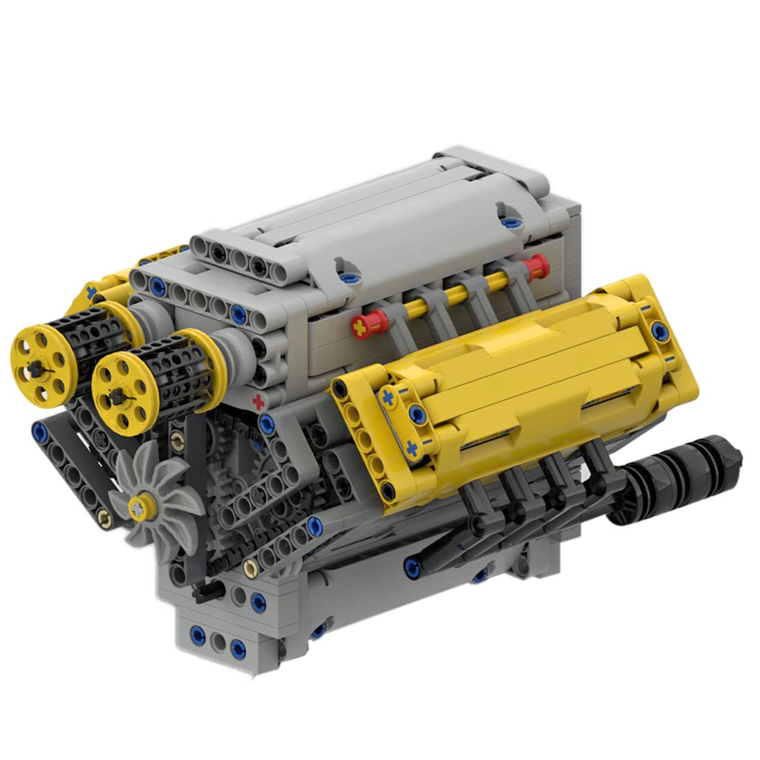 KAROYD Technic V8 Steam Engine Building Kit, Engine Series Building Blocks Set (770PCS) - Dynamic