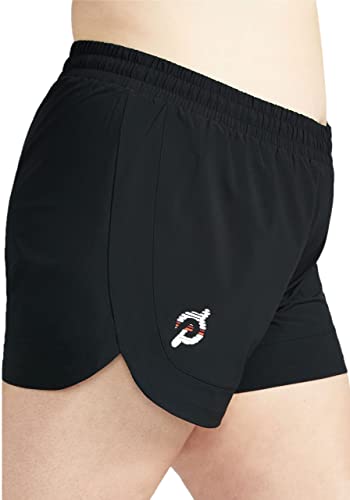 Peloton Women's Standard 4" Tulip Run Short, Black, XX-Large