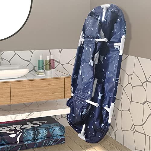 Portable Foldable Bathtub, 48" Freestanding Soaking Bath Tub for Adults, Separate Family Bathroom SPA Tub, Folding BathTub for Adult, Efficient maintenance of Temperature, Ideal for Hot Bath Ice Bath