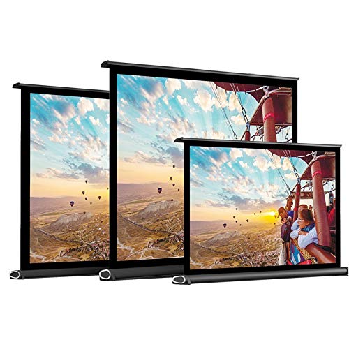 KXDTZ Portable 40 50inch Projector Screen 16:9 Manual Pull Up Folding Project Screen Home Theater for DLP Projector Handheld Projector (Size : 40 inch)