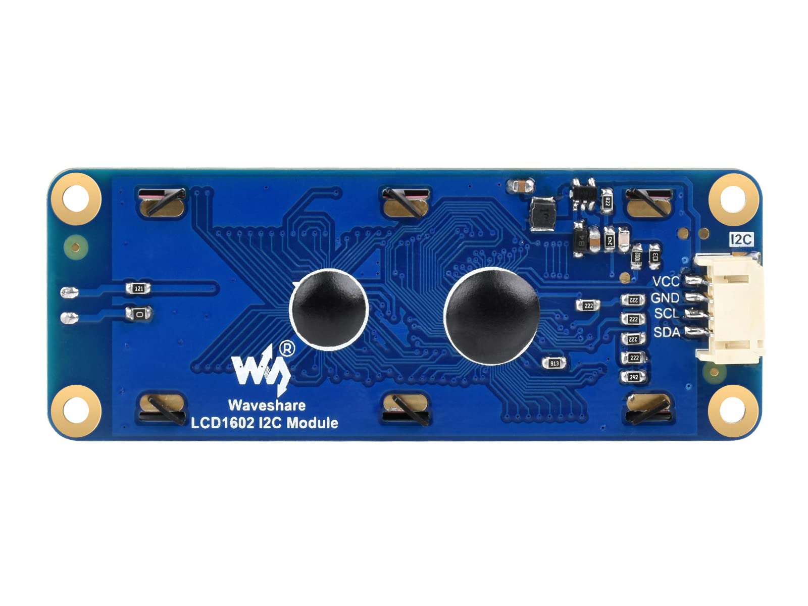 waveshare LCD1602 I2C Module AiP31068 Controller,16x2 Characters LCD Display,White Color with Blue Background 3.3V/5V, for Arduino/Raspberry Pi/Raspberry Pi Pico/Jetson Nano/ESP32/STM32