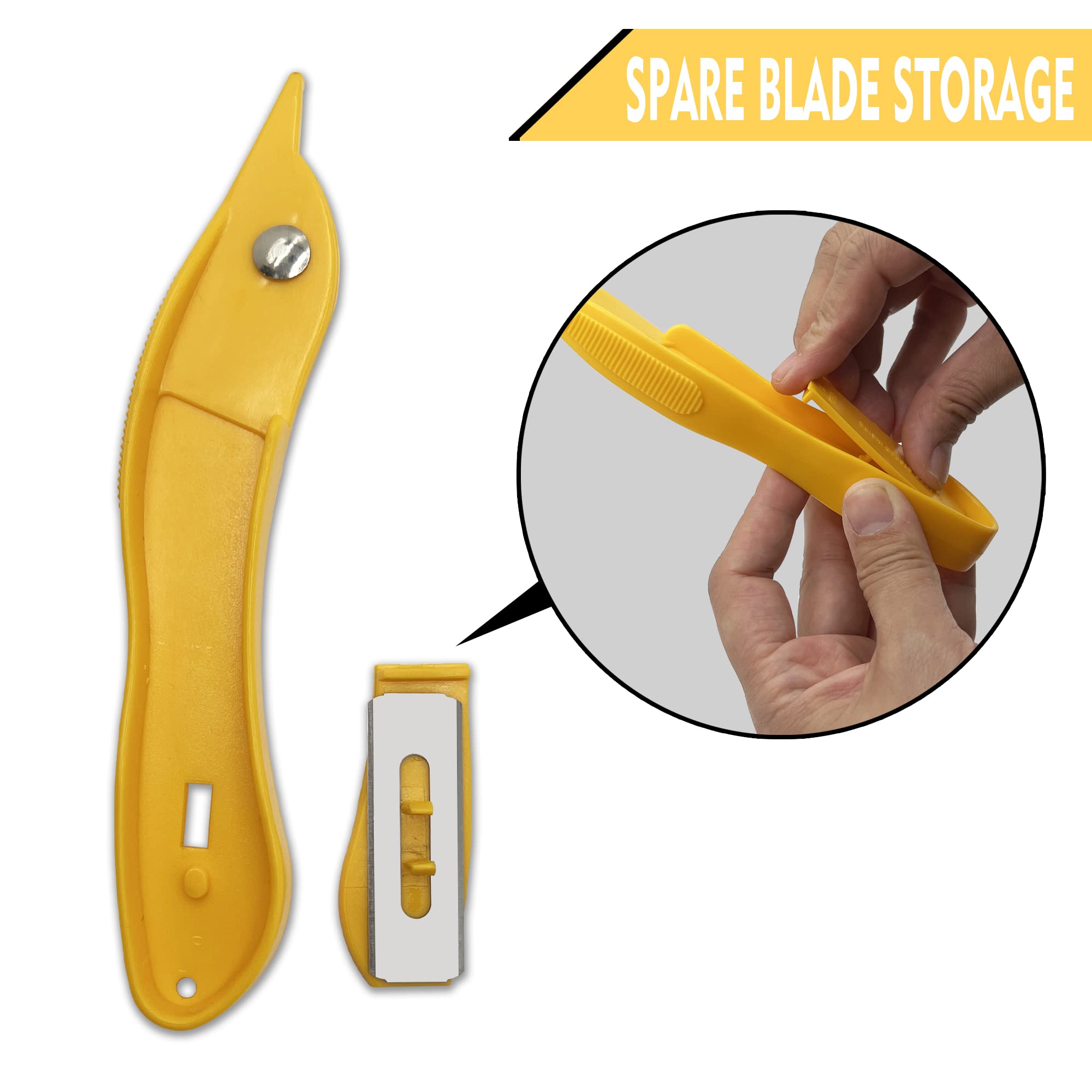 XW Heavy Duty Roller Carpet Knife and Light-weight Carpet Knife,Extra 15 PCS Blades Included, 2-Pack