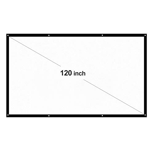 KXDTZ Portable Projector Screen 16:9 120 Inch Diagonal Projection Screen Foldable Home Theater for Wall Projection Indoor Outdoor (Size : 100 inch)