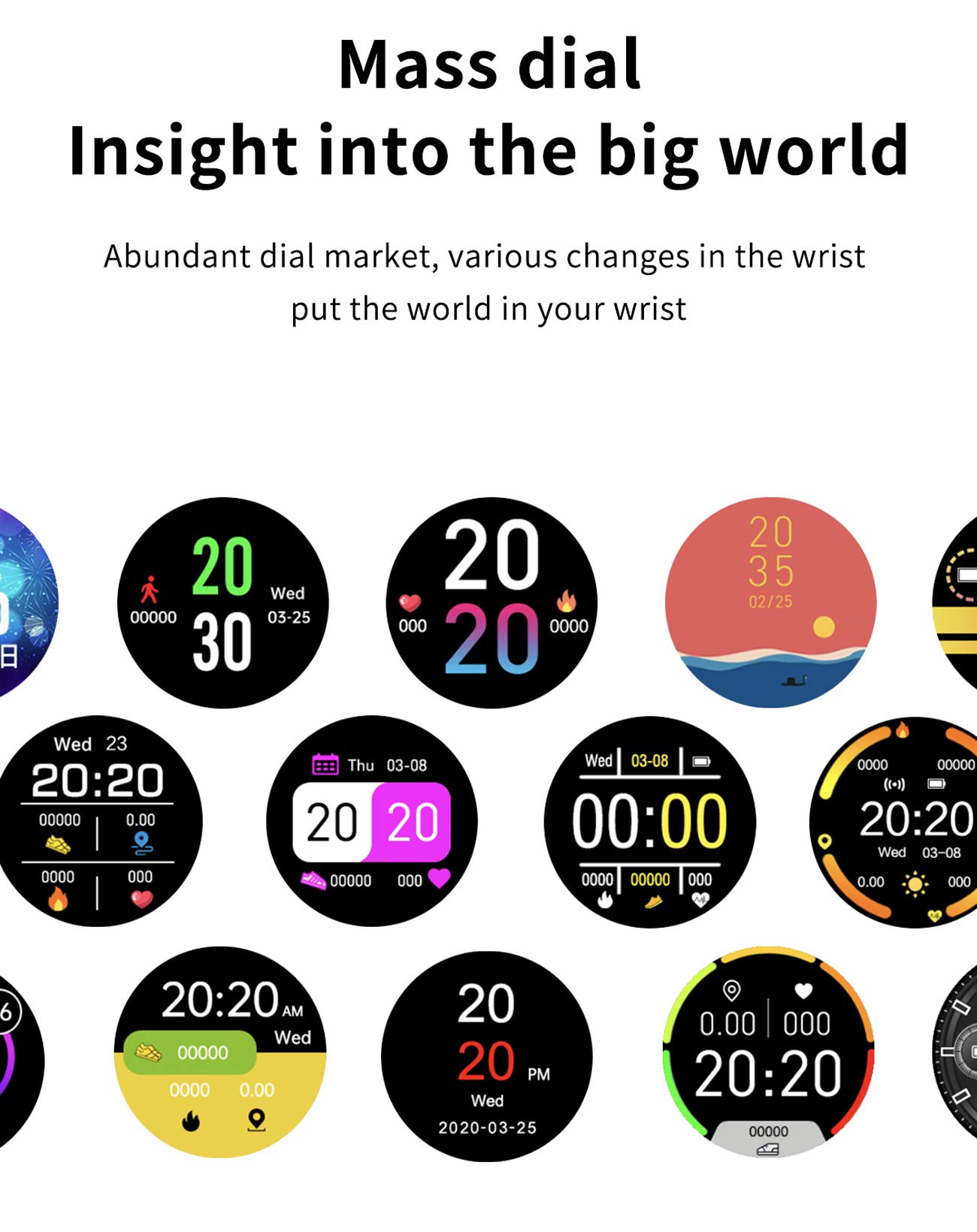 Loluka Fitness Tracker Smart Watches for Android iOS Pedometer Activity Tracker Watch for Men Women