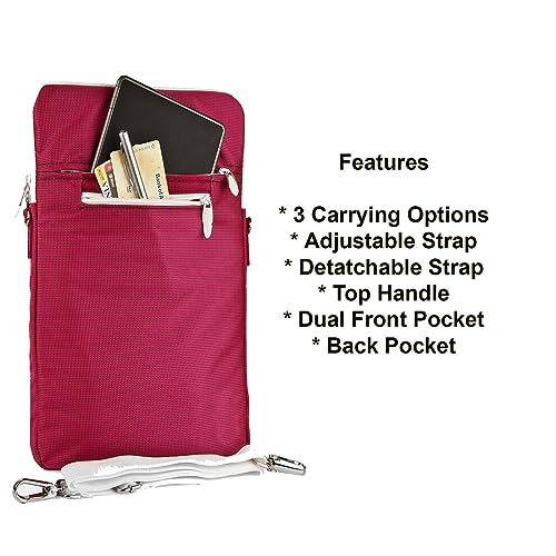 Universal Padded Crossbody Messenger Laptop Tablet Sleeve Bag for 12 inch ASUS ZenBook 13; Acer Chromebook Spin 713; HP Elite Dragonfly