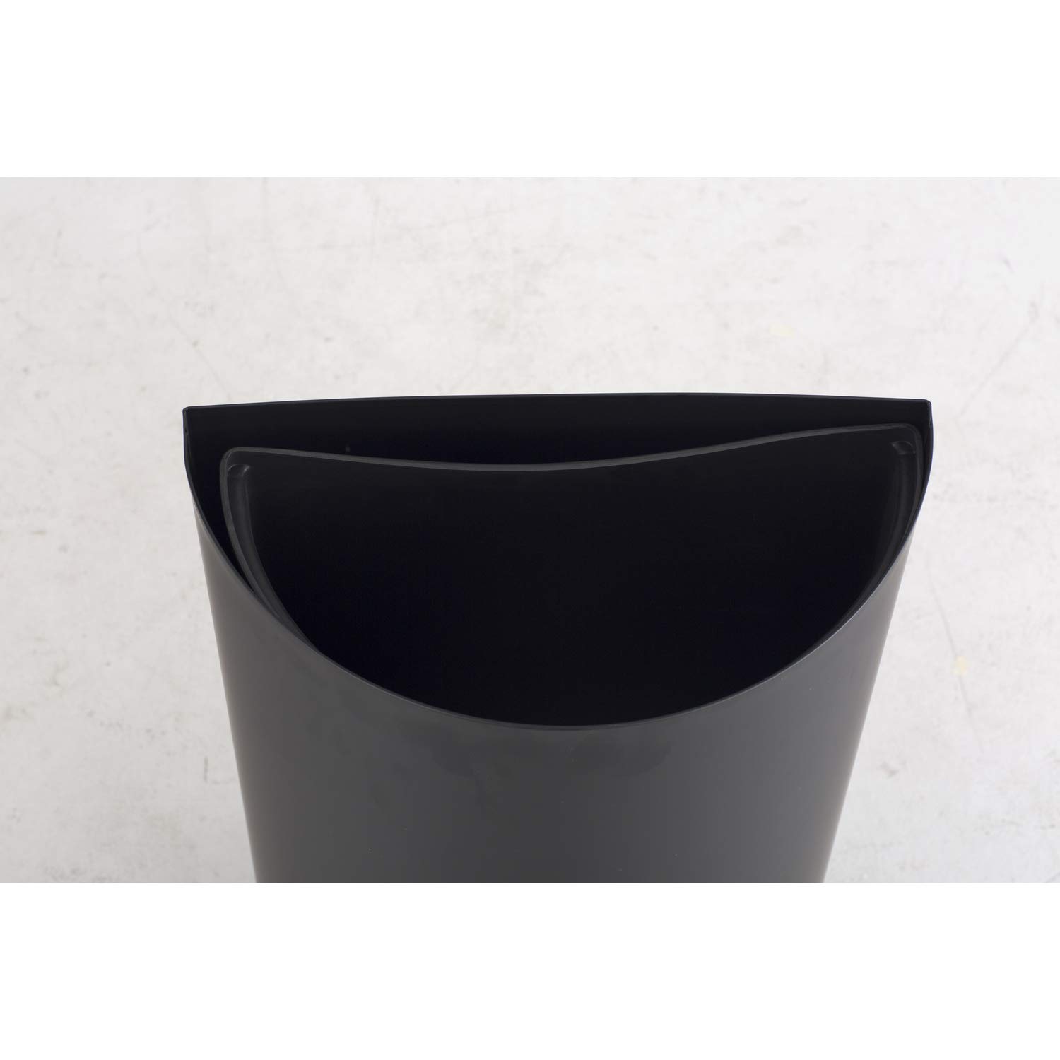 Mixx Recycling Center, Half-Round Plastic Liner, 21 Gallons Black Color