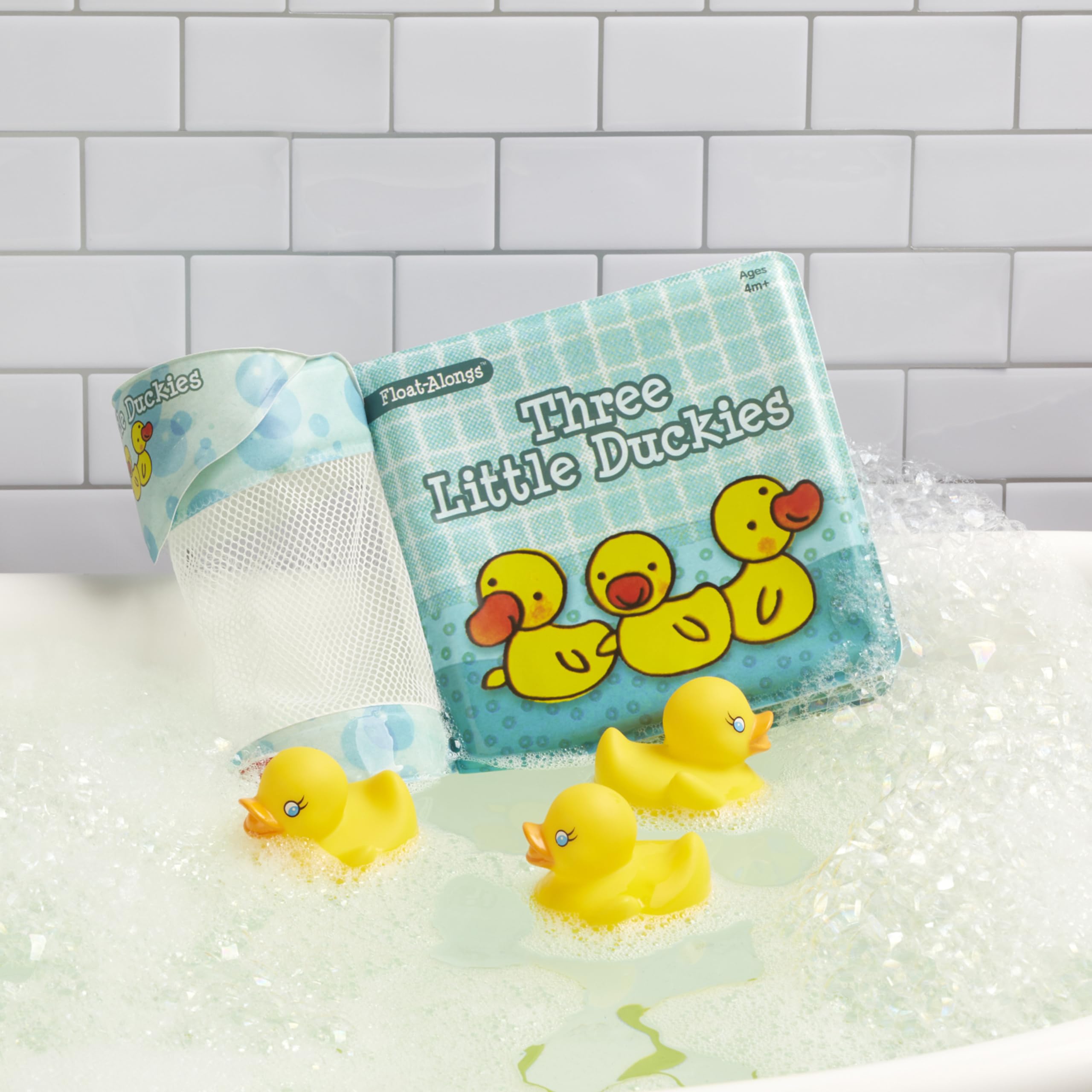 Melissa & Doug Children's Book - Float-Alongs: Three Little Duckies (Bath Book + 3 Floating Duck Toys)