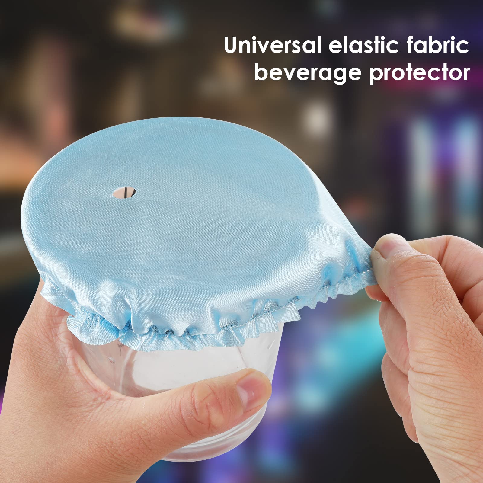 Lusofie 4 Pack Drink Covers for Alcohol Protection with Straw Hole Universal Cup Covers for Drinks, Prevent Drink Getting Spiked at Bar Party(4 Colors)