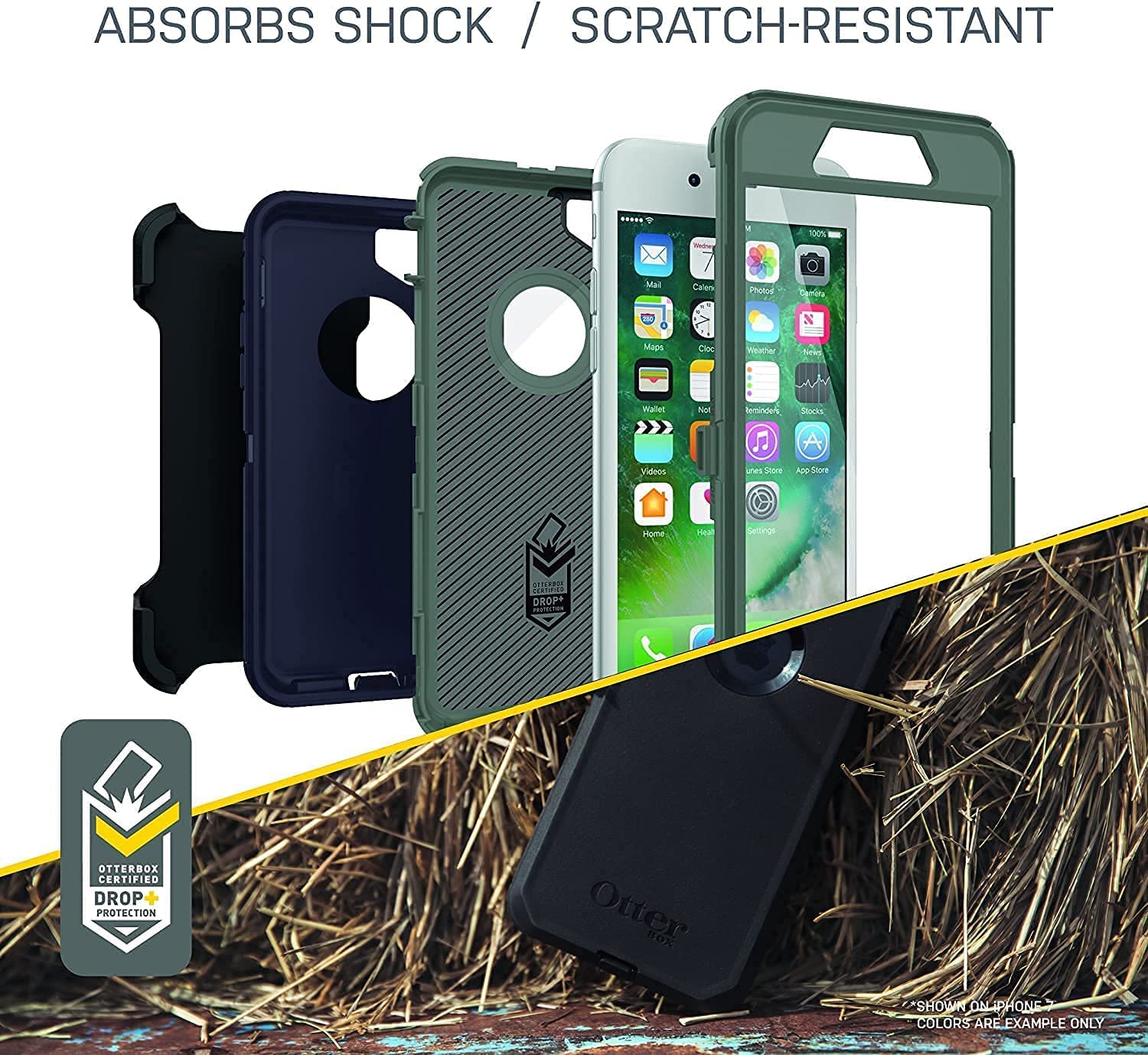 OtterBox Defender Series Case iPhone SE 3rd Gen (2022), iPhone SE 2nd Gen (2020), iPhone 8/7 (NOT Plus) Non-Retail Packaging - Stormy Peaks