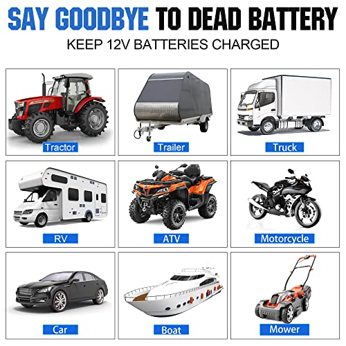 SOLPERK 10W Solar Panel,12V Solar Panel Charger Kit+8A Controller,Suitable for Automotive, Motorcycle, Boat, ATV, Marine, RV, Trailer, Powersports, Snowmobile etc. Various 12V Batteries. (10W Solar)
