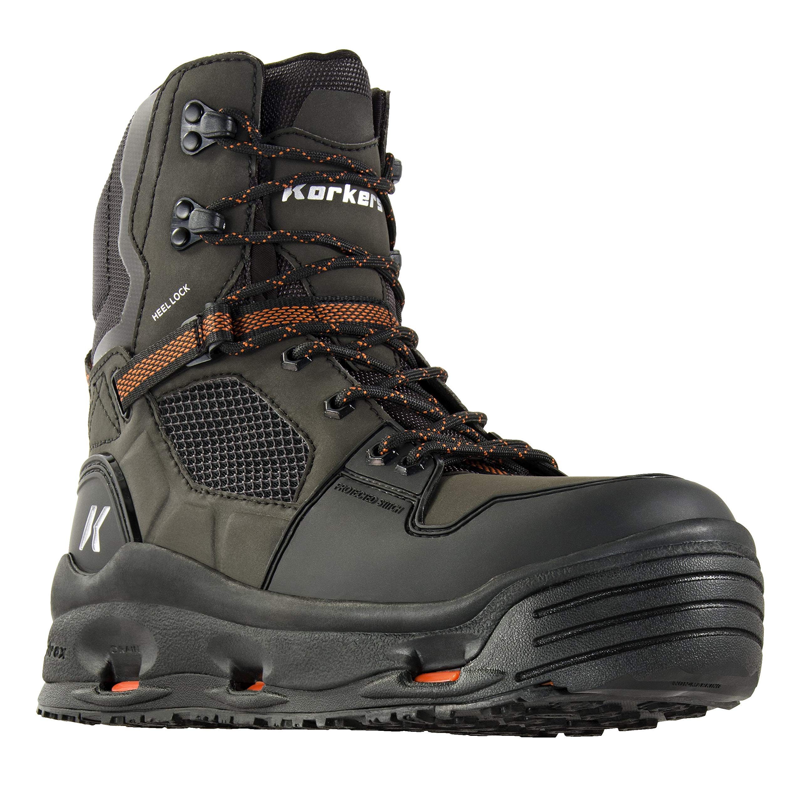Korkers Men's Terror Ridge w/Felt & Kling-On Soles Athletic-Water-Shoes, 11