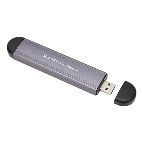 Toolless M.2 SSD Enclosure M.2 NVME NGFF SSD 10Gbps Type C USB3.0 Smart Hibernation Plug and Play for Desktop Tablet PC Grey