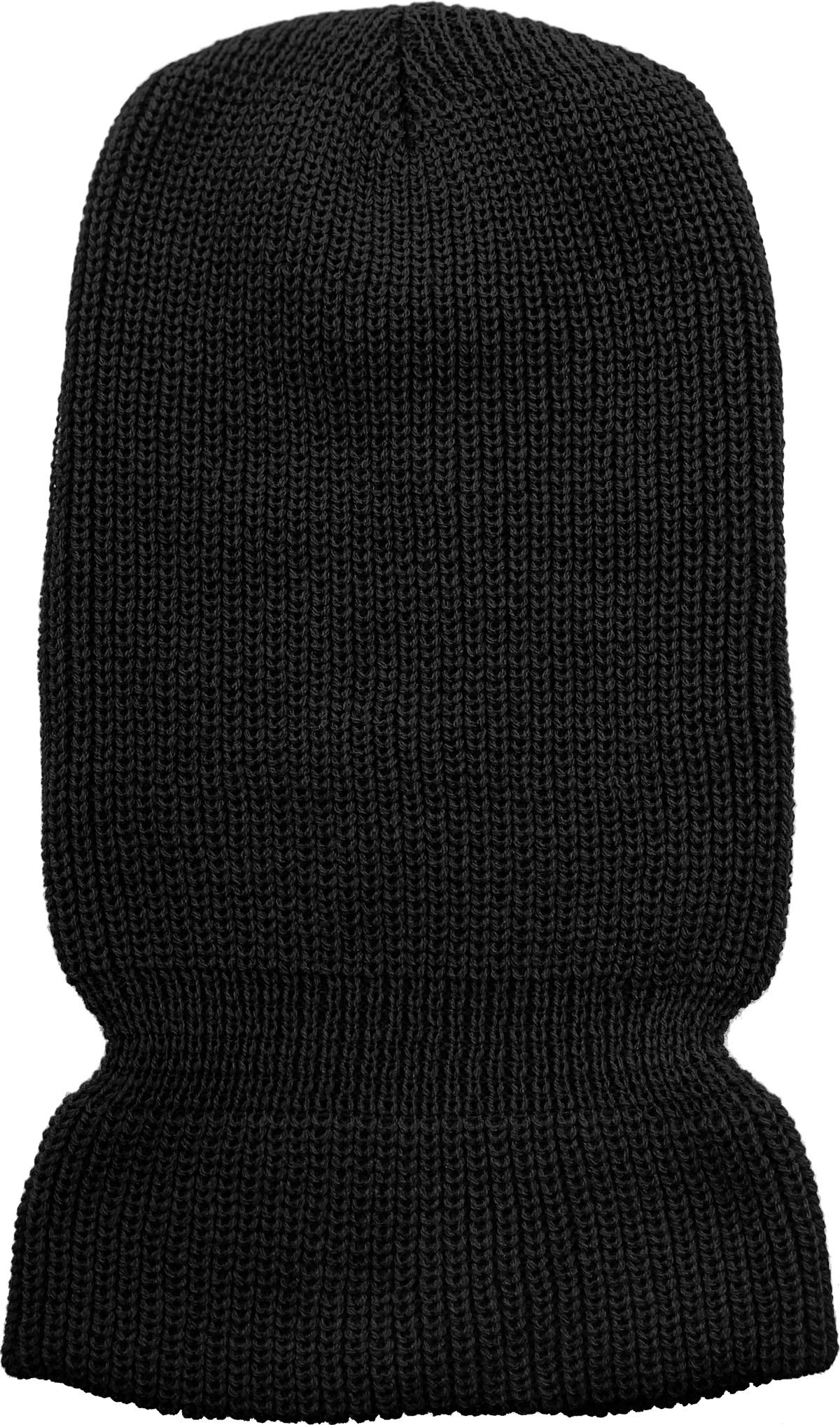 KBH-16 BLK Three Hole Mask Winter Knit Ski Hat Ribbed Beanie Balaclava