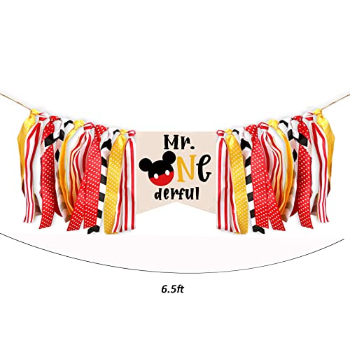 Mickey Theme 1st Birthday Party Decorations,Mickey Mr Onederful High Chair Banner. Mr Onederful Decorations for Events, Onederful Decorations for Kids' 1st Birthday Party.…