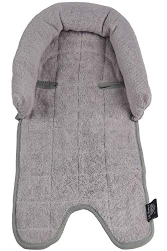 Long-Ci 2-in-1 Baby Insert Cushion Pad with Head Neck Body Support Pillow in Plush Terry for Newborn (Pink Beige)