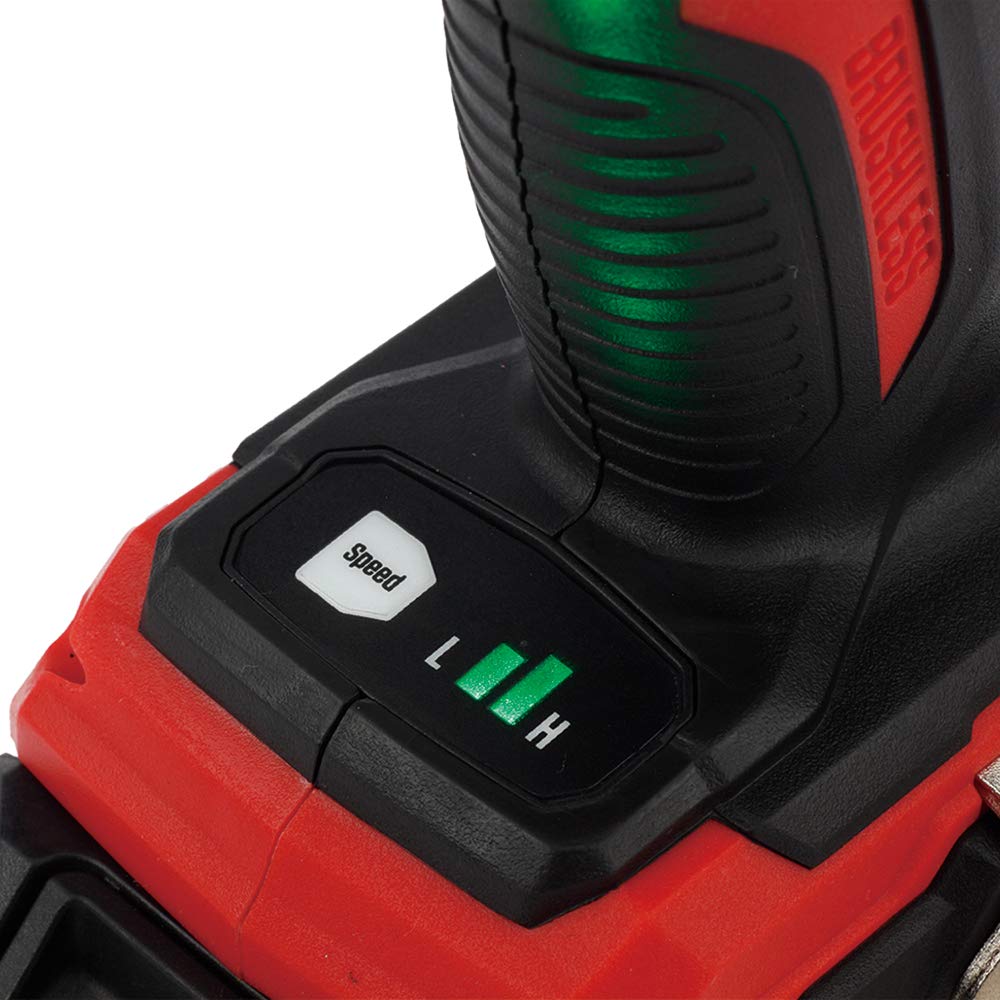 SKIL 2-Tool Kit: PWRCore 12 Brushless 12V 1/2 Inch Cordless Drill Driver and 1/4 Inch Hex Impact Driver, Includes 2.0Ah Lithium Battery and Standard Charger - CB738401, Red