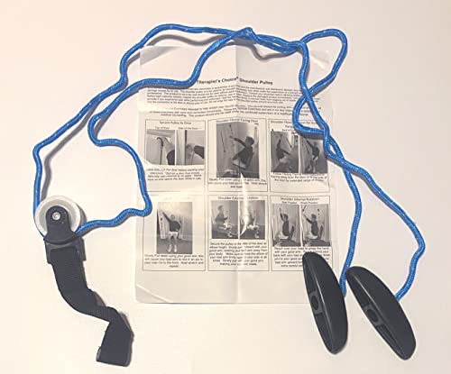 Therapist’s Choice® Shoulder Pulley, Over The Door- Includes Basic Exercise Guide (Blue)