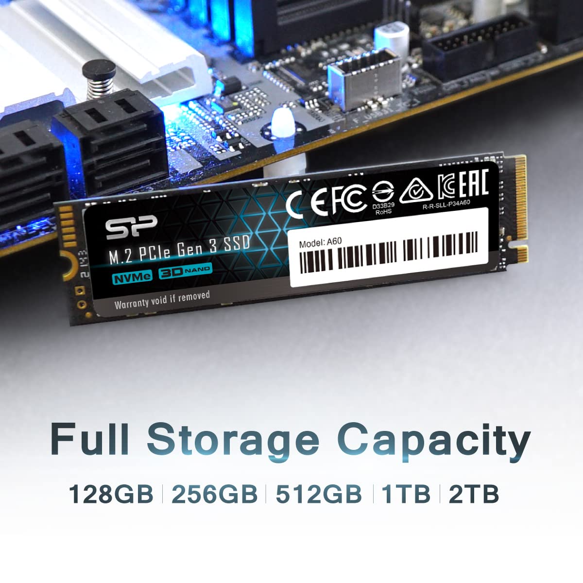 Silicon Power 128GB NVMe M.2 PCIe Gen3x4 2280 SSD (SP128GBP34A60M28)