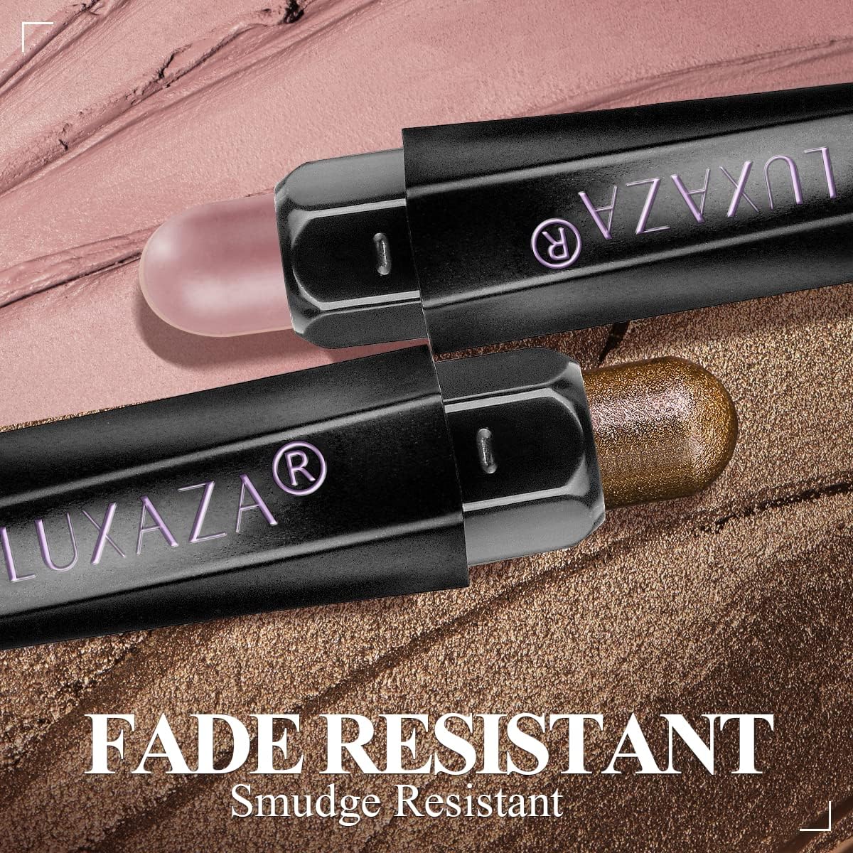 LUXAZA 6 PCS Olive Green Neutral Eyeshadow Stick Set, Cream Eye Shadow Pencil Makeup, Shimmer Matte Eye Pencil, Brightener Highlighter Eyeliner Crayon Make up - Fireflies Light