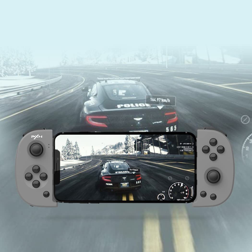 Mobile Game Controller, PXN P30PRO Retractable Low Latency FPS Game Gamepad, Micro USB Plug and Play E-Sports Gamepad for 4-6.67inch (Stretch: 6.5) Android/Apple/Samsung Smartphones - Gray