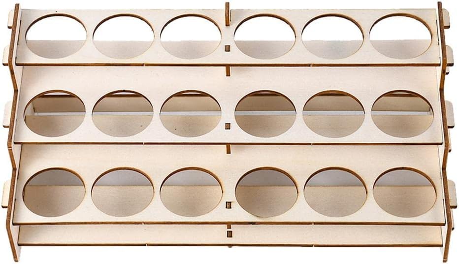 Wooden Paint Rack Painting Rack Paint Ink Bottle Storage Cabinet, Holds 18 Bottles of Paint