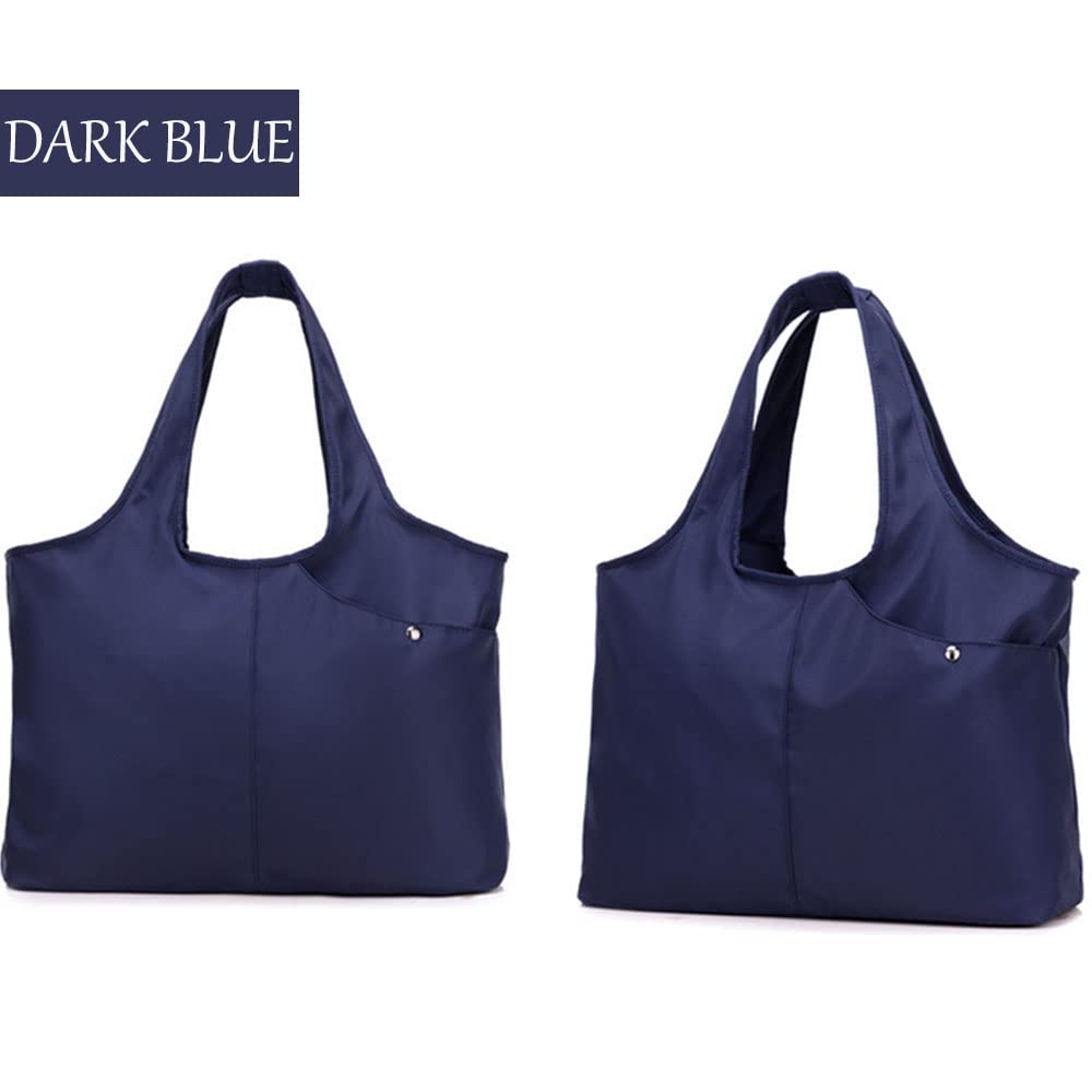 TFXATFX Dark blue Multifunctional Nylon Handbag Mummy Tote Multi-pocket Portable Women's Shoulder Bag Casual Cloth Bag