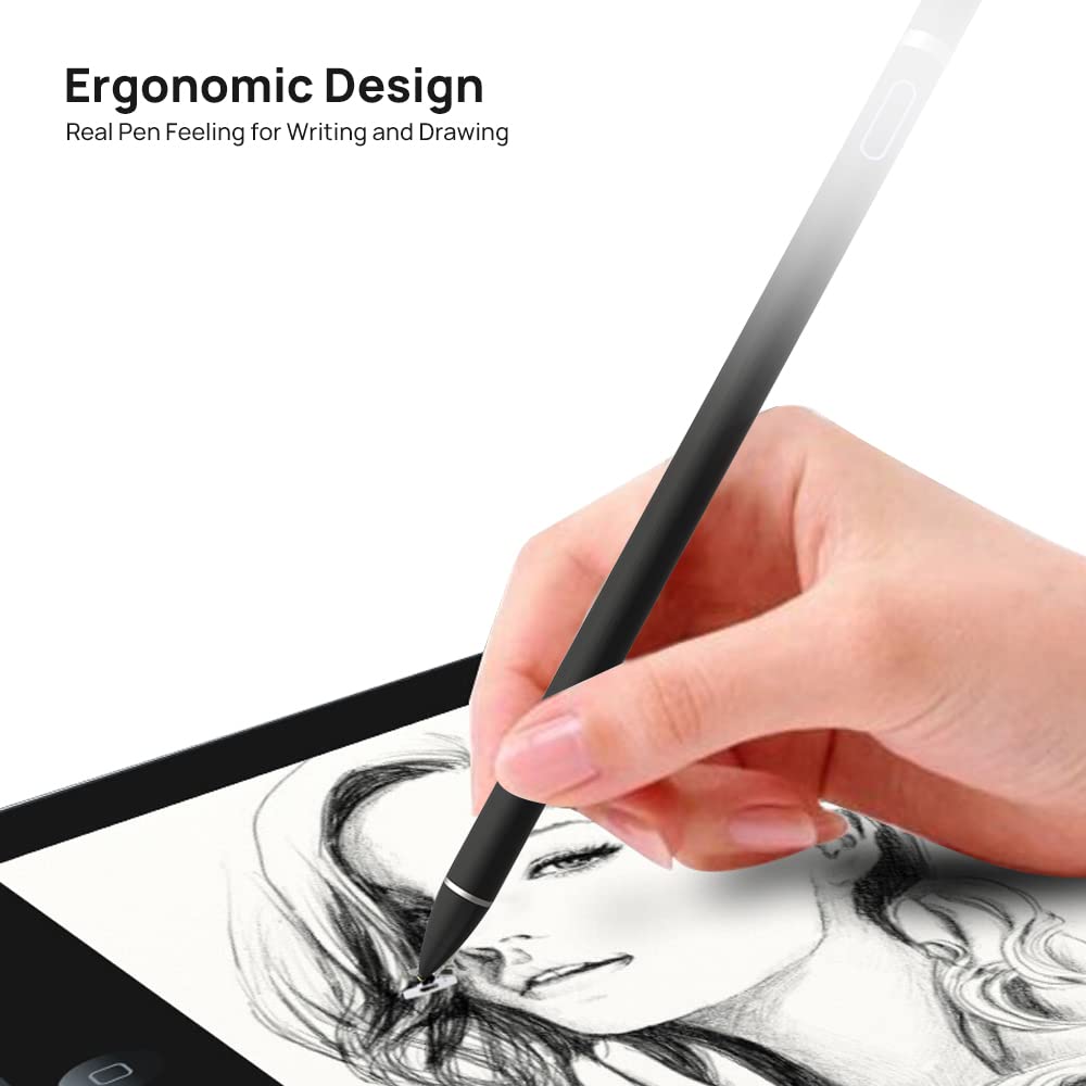Stylus Pen for iPad Apple Pencil for iPad 9/8/7/6/5/4/3/2 Pro 12.9/11/10.5/9.7 Air 5/4/3/2 Mini 6/5/4 Alternative 2nd 1st Generation Stylus Pens for Touch Screens