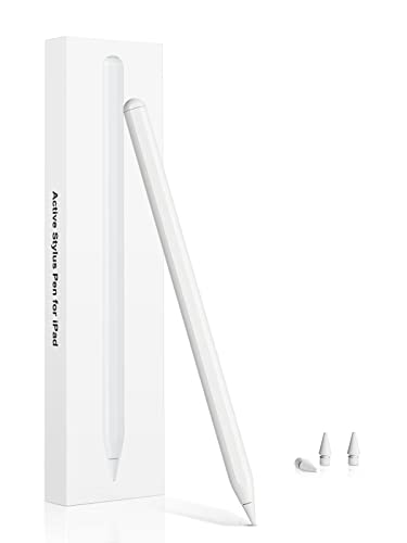 Stylus Pen for iPad (2018-2023), USB-C Fast Charging Pencil, Palm Rejection Tilt Sensitivity Compatible with Apple iPad Air 5/4/3, iPad Mini 6/5, iPad 10/9/8/7/6, iPad Pro 12.9″/11″