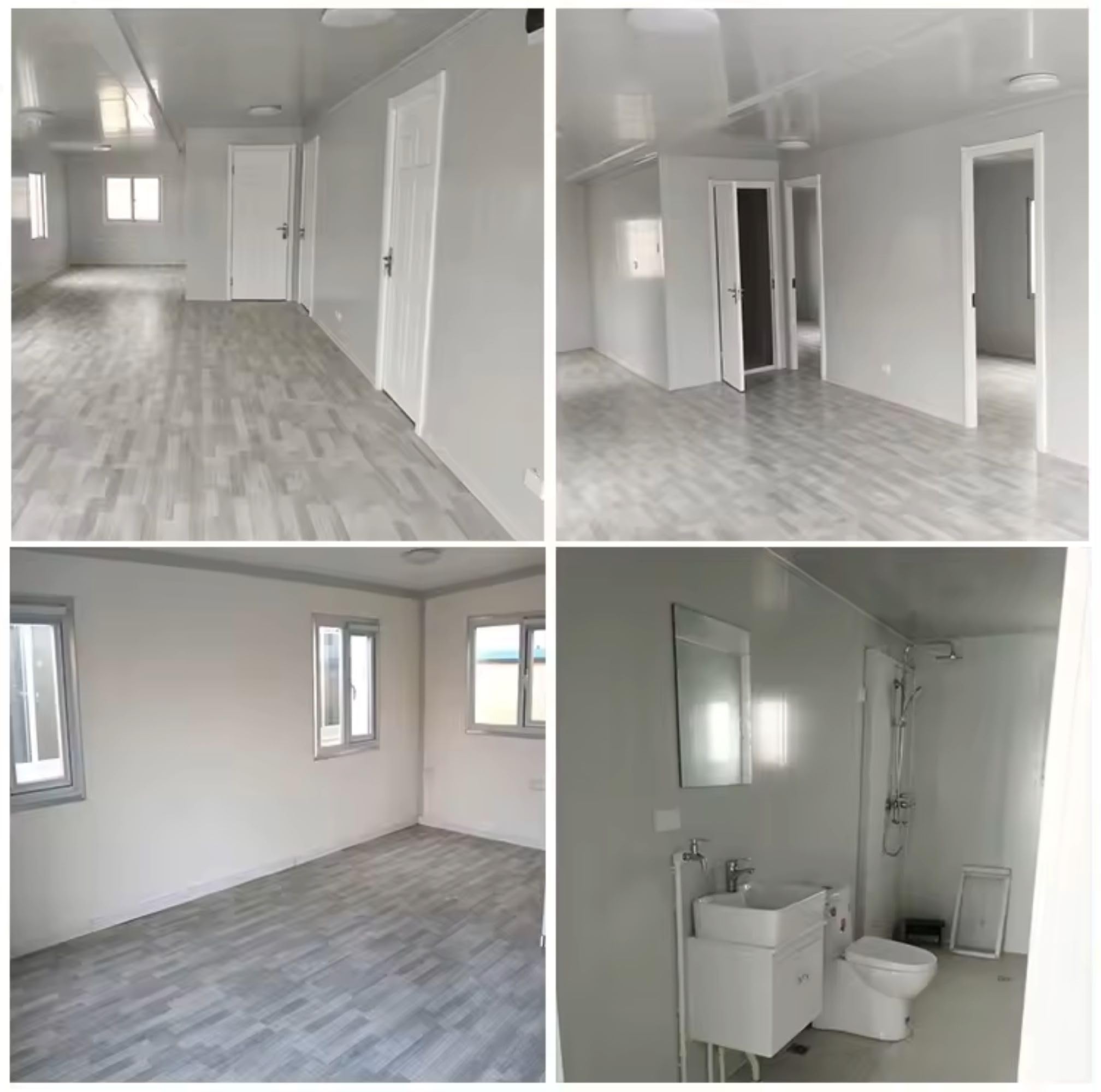 Weatherproof, Wind Resistant, Anti-Corrosion Tiny Expandable Prefab House to Live in 1 Bathroom, 3 Bedrooms & 1 Kitchen- for Small Family, Modular Guest House β 20 FT 3 in 1 Tiny Backyard House