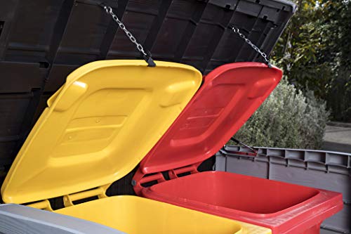 Keter Store-It-Out Ace 4.75 x 2.7 Foot Resin Outdoor Storage Shed with Easy Lift Hinges, Perfect for Trash Cans, Yard Tools, and Pool Toys - Bin Opening Kit Included