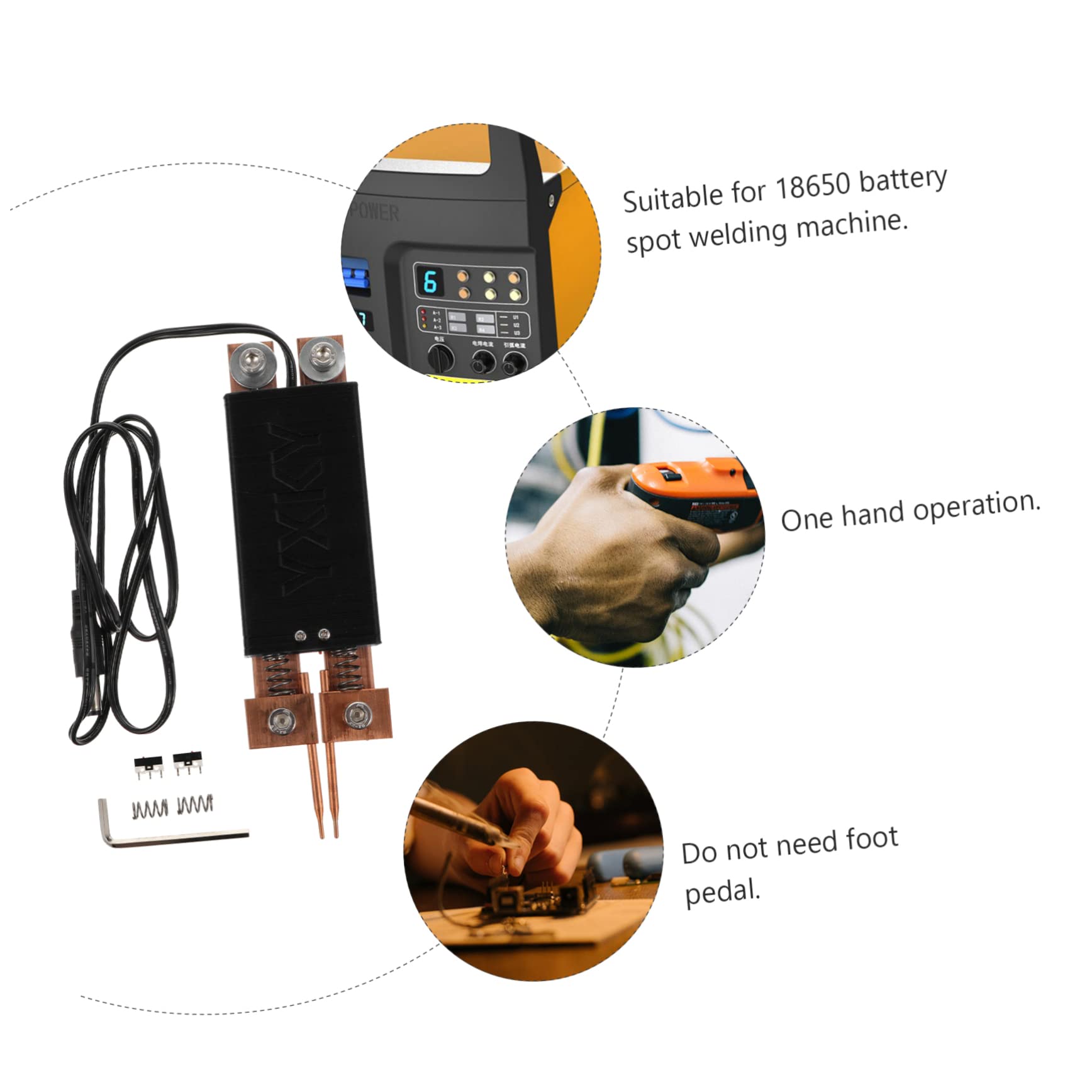 PLAFOPE Handheld Spot Welding Pen Automatic Trigger Weld Automatic Welder Pen PCB Circuit Board welding machines soldering pencil Weld Machine Accessory spot welder supplies abs