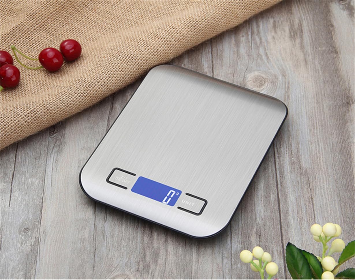 Kitchen Scale 10kg/1g Precision Electronic Food Scale for Cooking and Baking Measuring Tools Stainless Steel Balance LCD Display